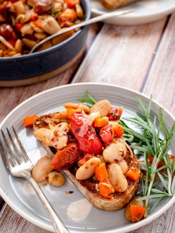 Italian Butter Beans with Cherry Tomato Confit - Parsley & Parm
