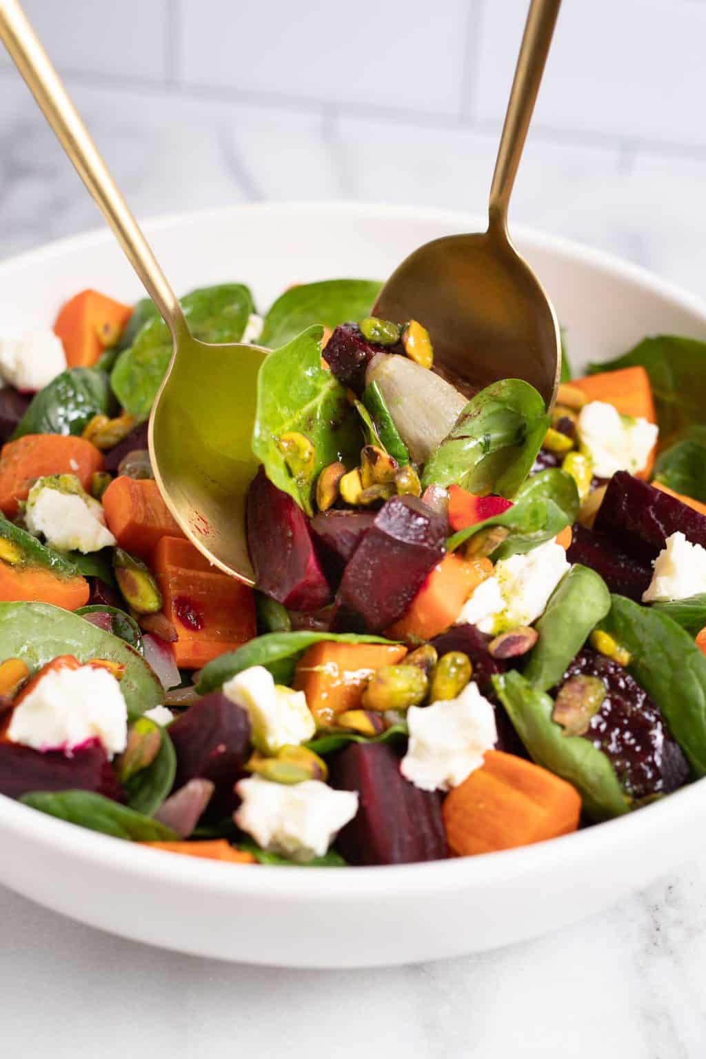 Roasted Beet and Carrot Salad - Parsley & Parm