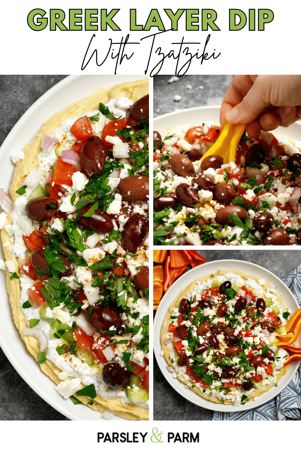 Greek 7-Layer Dip - Parsley & Parm