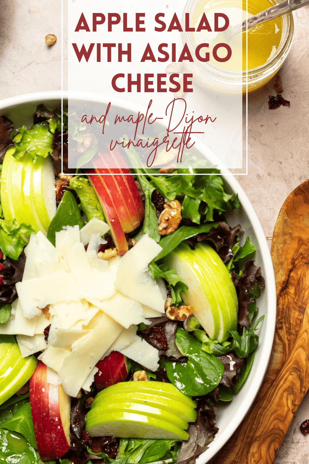 Apple Salad with Maple Dijon Dressing┃Easy Side Salad