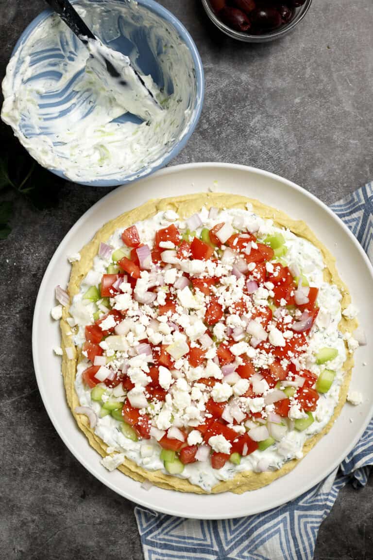 Greek 7-Layer Dip - Parsley & Parm