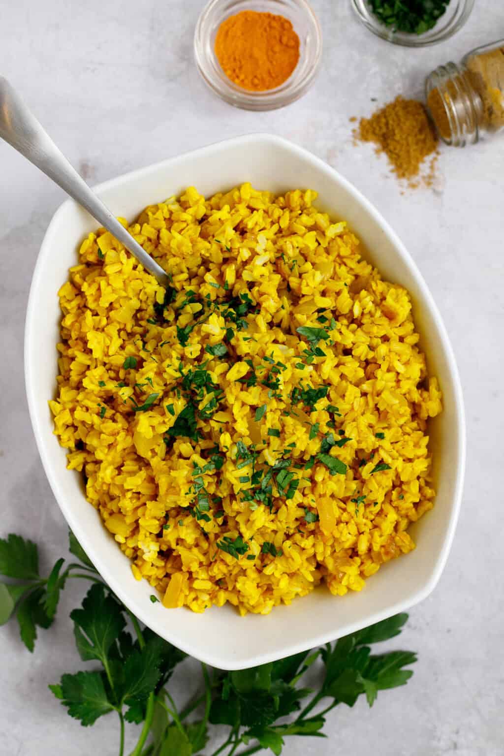 Yellow Mediterranean Rice With Brown Basmati (Shawarma Rice)
